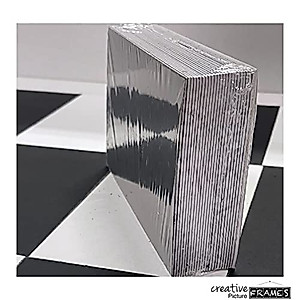 Creative Picture Frames 4x6-inch Black Board with White Back Face Acid Free 4-ply Mat Backer Board (Pack of 25)