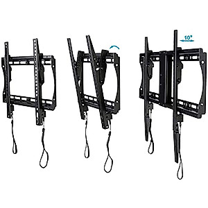 VideoSecu Mounts Tilt TV Wall Mount Bracket for Most 23"- 85" LCD UHD LED Plasma TV with 75X75 100x100 400x400 684x400 700x400mm, with Magnetic Stud Finder and HDMI Cable MF609B BXM