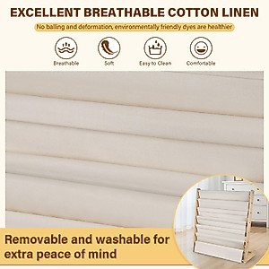 Jolensoy 7 Tier Kids Bookshelf, Natural Wood Book Rack for Children's Books, Toy Storage Organizer, Bookcase for Playroom, Nursery, Living Room (W: 29.5')