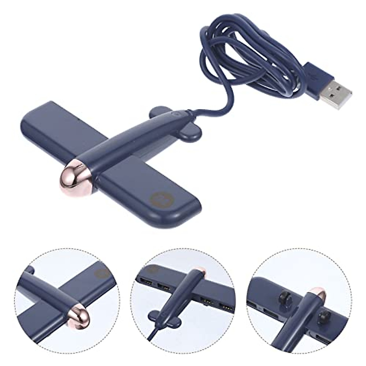 Hemobllo Airplane Shaped USB Hub- Cute USB Hub, Air Plane Extension Line Converter Charger for Desktop Computer, Computer Accessories 1 PC USB Hut 4 Ports (Blue)