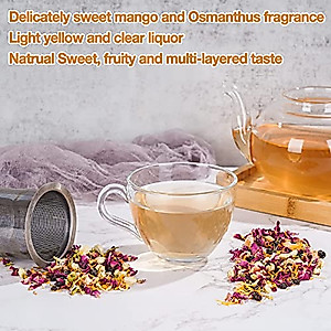 Taimei Teatime Rose Jasmine Herbal Tea Blends From Germany, Loose Leaf Fruit Tea in Resealable Canister (120g-50 Cups), Non-Caffeinated, Skin Health & Anti-aging, Hot and Iced Tea