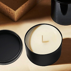 PINGEUI 36 Pack 8 oz Candle Tin Cans, All Black Candle Jars with Slip-On Lids, Metal Round Storage Containers DIY Candle Empty Tins for Candle Making, Arts and Crafts