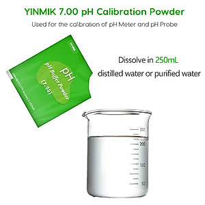 YINMIK 15 Pack PH Calibration Powder, 5 Each for PH 4.00, PH 7.00 and PH 10.01 Calibration Buffer Powder, PH Tester Calibration Packets for PH Meters