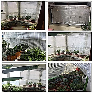 DJYTUSB 70% Sun Shade Cloth Fabric Garden Aluminum Foil Sun Shade Net Reflective Silver Sun Shelter Garden Awnings Sunshade Mesh Tarp Outdoor Shading Fence Screen (Color : 1x2m(3x6ft))