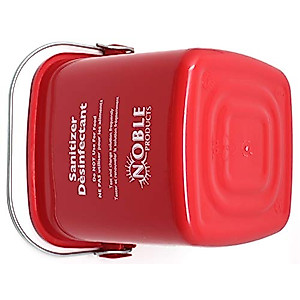 Noble Products KP97RDNBL/KP97GNNBL Square Pail for Cleaning, Detergent and Sanitizing, 3quart, Small, Red and Green, Set of 2