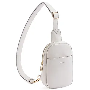 Telena Small Sling Bag for Women Leather Crossbody Bag for Women White