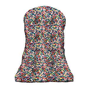 RSH Decor: Tufted Adirondack Chair Cushion | 42.5” x 21” | All-Weather Spun Fabric | Water and Fade-Resistant | Outdoor Cushion for Patio Furniture | Cranston Multi Color Floral