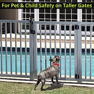 D&D Technologies ML3VPKAWT MagnaLatch Vertical Pull, Child & Pet Safety Magnetic Gate Latch and Lock, for Any Square Gate White