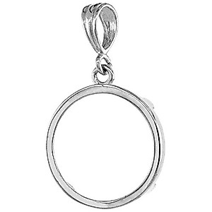Sterling Silver Dime Bezel 18 mm Coins Prong Back Square Edge 10 cent Coin NOT Included