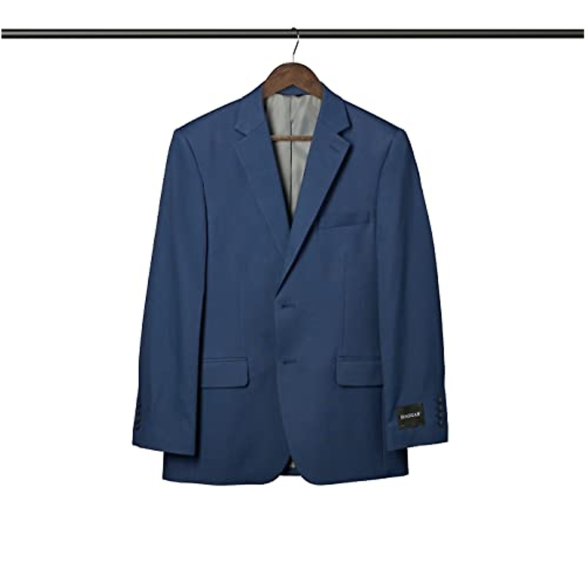 30 Pack Solid Wooden Suit Hangers with Non Slip Bar and Precisely Cut Notches - 360 Degree Swivel Chrome Hook - Vintage Finish Super Sturdy and Durable Wood Hangers