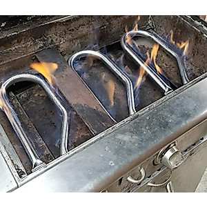 Dongftai SN083A (2-Pack) Stainless Steel Heat Plates And Burner Replacement for Kitchen Aid 720-0891B, 720-0891R, 730-0891B, 730-0891R