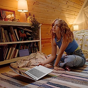 HP 2023 Newest Chromebook Laptop Student Business, 15.6" HD Display, Quad-Core Intel N200 Processor(Upto 3.7GHz), UHD Graphics, 8GB RAM, 64GB eMMC,HD Webcam,WiFi, Long Battery,Chrome OS+MarxsolCables