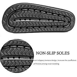 rosyclo Cloud Slippers for Women and Men Massage Thick Sole Non-Slip Shower Slippers Bathroom Super Soft Comfy House Cloud Slide Slippers for Indoor and Outdoor（Black 40-41）