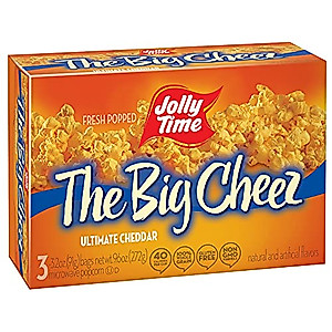 Jolly Time The Big Cheez Cheddar Cheese Microwave Popcorn, 3 Count (Pack of 1)