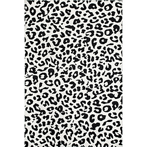 nuLOOM Annette Modern Leopard Print Area Rug, 5x7, Dark Grey