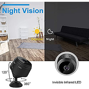 1080P Magnetic WiFi Mini Camera for Home Office Security, Indoor Camera with Motion Detection Night Vision[Spy Camera][Hidden Camera]