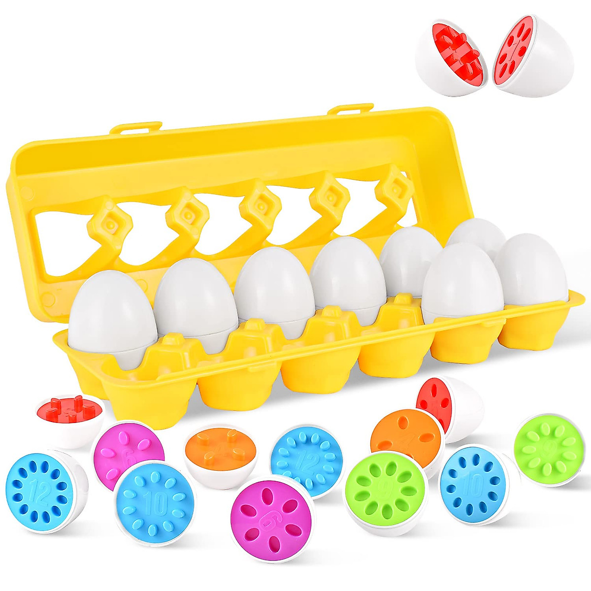 CPSYUB Toddler Toys, Easter Eggs Sensory Early Learning Fine Motor Skills Toys for 1, 2, 3, 4 Year Old Girls Boys