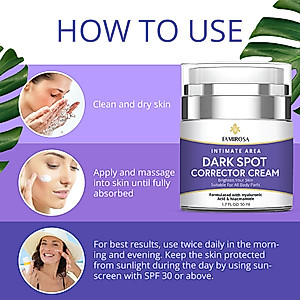 Famirosa Dark Spot Corrector Cream-Underarm Cream for Armpit, Neck, Knees, Elbows, Inner Thigh, Private Parts- Intimate Skin Cream- Formulated with Hyaluronic Acid, Niacinamide and Vitamin C-50 ml