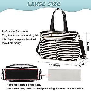 Diaper Bag Tote Large Baby Bag Tote Diaper Bag Stylish Boy Girl Multifunction Mommy Bag with Changing Pad for Mom and Dad