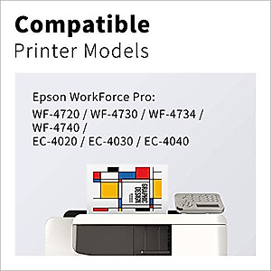 802 LemeroUexpect Remanufactured Ink Cartridge Replacement for Epson 802XL 802 XL T802XL Ink Combo Pack for Workforce Pro WF-4740 WF-4730 WF-4734 EC-4020 Printer Black, 2P