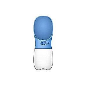 FUUIE Bowls for Food and Water Portable Pet Dog Water Bottle for Small Large Dogs Travel Puppy Cat Drinking Bowl Outdoor Pet Water Dispenser Feeder Pet Product (Color : Blue)