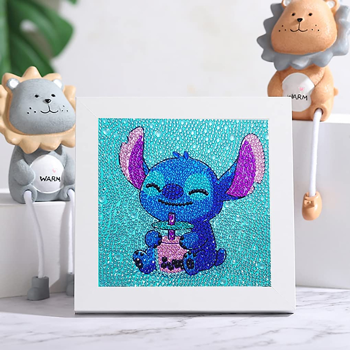 SOTYIOO Diamond Painting Kit for Kids, 6 Pieces 5D Full Drill Diamond Painting Kits for Beginners DIY Diamond Art Craft Set for Home Wall Decor 6x6 inch