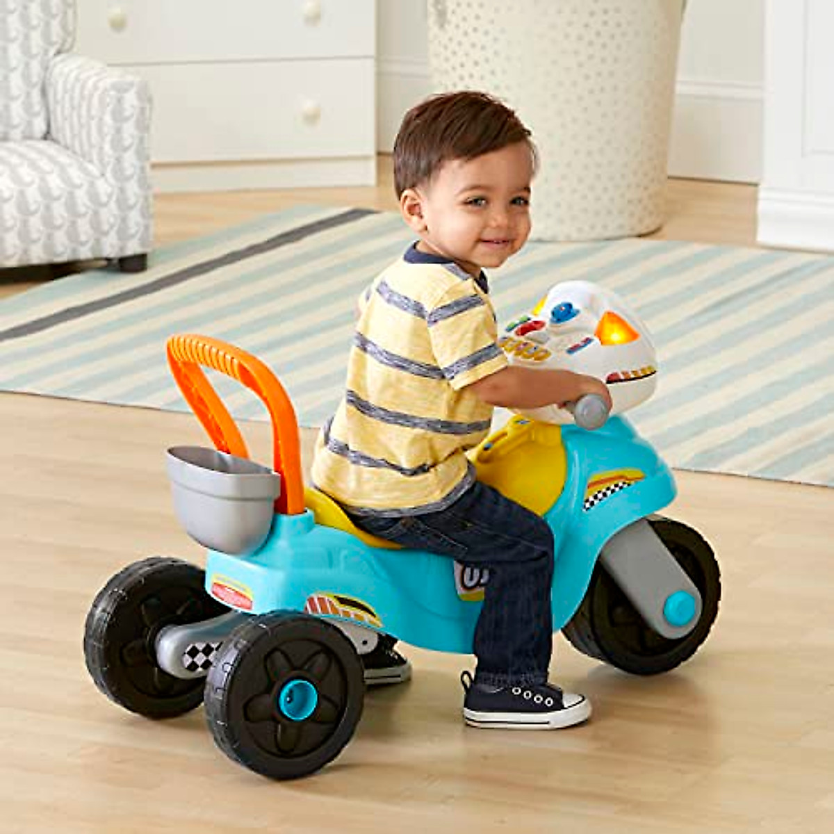 VTech 3-in-1 Step and Roll Motorbike (Frustration Free Packaging), Teal, Large