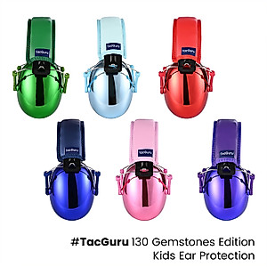 TacGuru 130 Kids Hearing Protection Safety Earmuffs - Passive Noise Reducing Ear Protection for Kids - Special Edition, Trucks Pattern