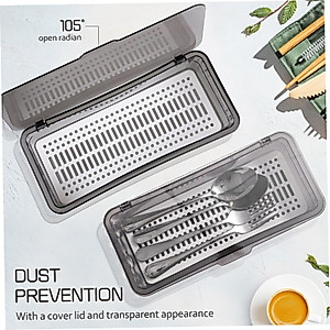 Cabilock Kitchen Drawer Organizer With Lid:3 Pcs Flatware Tray Silverware Tray Kitchen Cutlery Tray and Utensil Storage Container for Flatware and Silverware