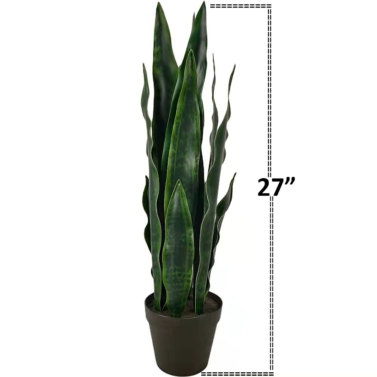 Ailimama Artificial Snake Plant 27 in Green Fake Sansevieria , Perfect Faux Plants for Home Garden Office Store Decoration