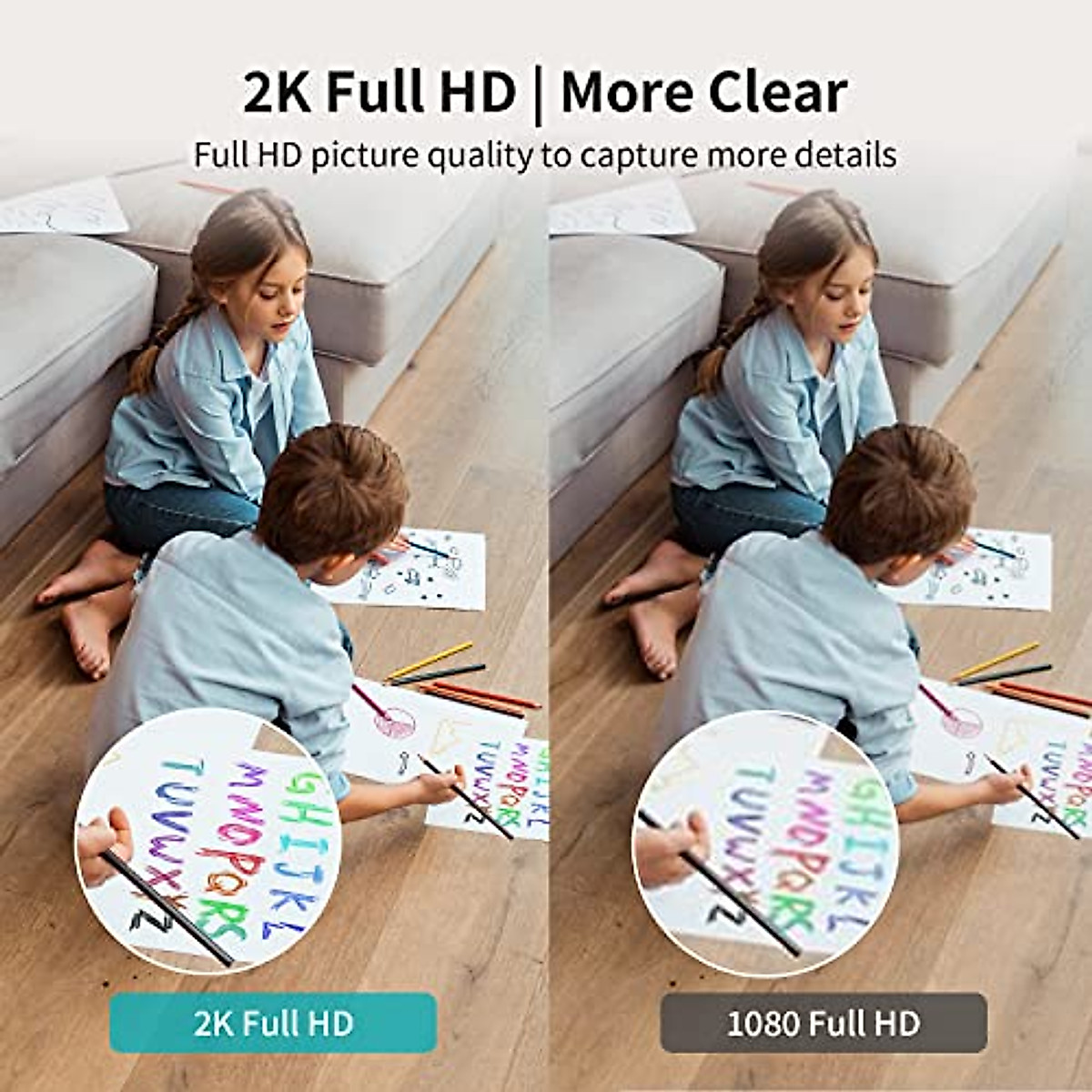 2K Light Bulb Security Camera Outdoor, 360° Wi-Fi Lightbulb Security Wireless Camera with Color Night Vision, Motion Tracking Sensor, 24/7 Recording, SD&Cloud Storage, Works with Alexa, E26/E27 Socket