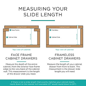 Liberty D68814C-W-TX 14-Inch Bottom Mount Drawer Slide, White