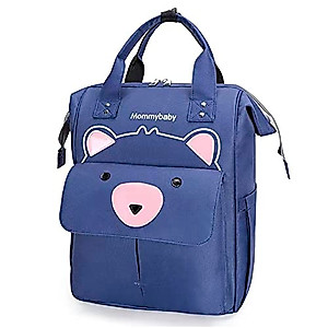 Diaper Bag Backpack,Travel Backpack for Mom & Dad Maternity Diaper Bag with Insulated Pockets,Multifunction Travel Waterproof Diaper Bag Large Capacity for Travel/Work/Camping/Parks(Blue)