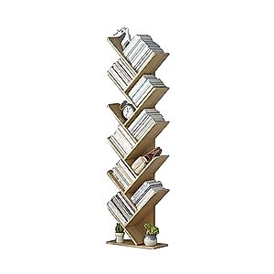VERAMY 11 Tier Tree Bookshelf Tall Bookshelf 63.4 Inch Floor Standing Bookcase Large Capacity Bookshelf Organizer Shelves Storage Rack for Bedroom Living Room Study Room