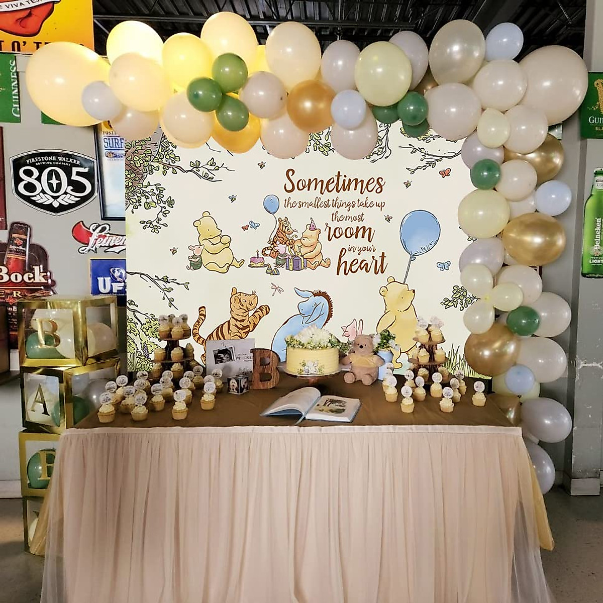 Classic Bear and Friends Photography Backdrop Newborn Baby Shower Decoration Background Boys Girls Birthday Party Backdrop Studio Props 5x3ft