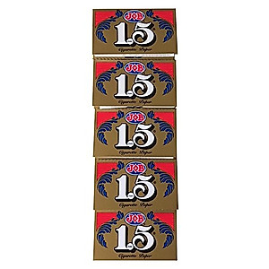 1.5 JOB Rolling Papers, 5 Pack Bundle, 120 Paper Leaves Total
