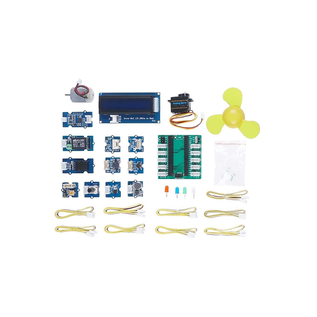Seeed Studio Grove Starter Kit for Raspberry Pi Pico, with Detailed Tutorials and Supports Micropython, Compatible with Pico Attach Free Courses, Plug to Use, No Wiring, No Welding.
