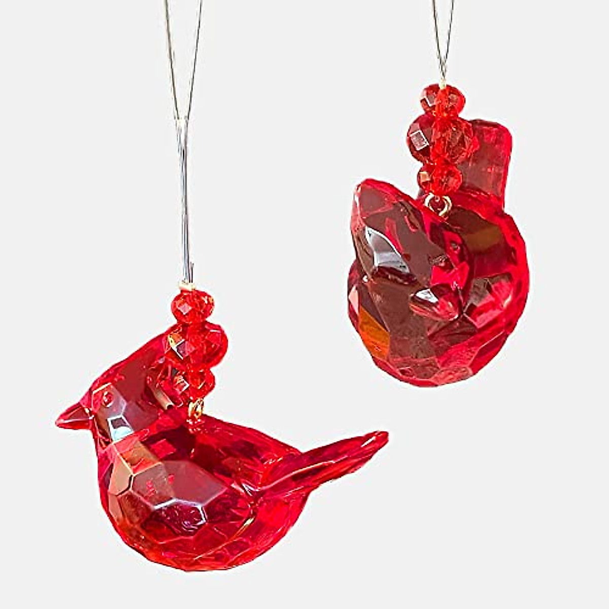 Cardinal of Comfort Visitor from Heaven Sympathy Gift Set Memorial Cardinal Gifts Bereavement Gifts Remembrance Gift for Loss of Father, Mom, Sister - Red Bird Crystal Window Décor