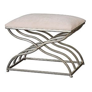 Contemporary Nickel Metal X Bench