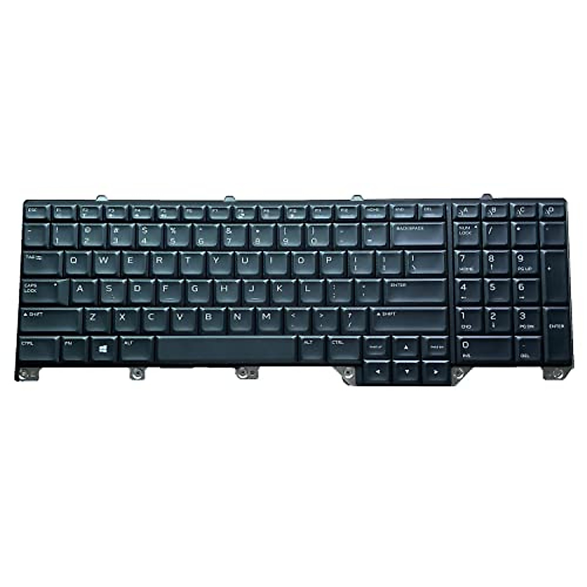 Sierra Blackmon Laptop Replacement Keyboard Compatible for Alienware DELL Alienware Area-51m R1 R2 A51m Perkey RGB Backlit Keyboard Series Black US Layout
