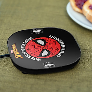 Uncanny Brands Spider-Man Mug Warmer with Spidey Molded Mug – Keeps Your Favorite Beverage Warm - Auto Shut On/Off