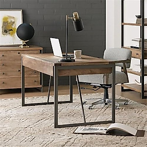 Hooker Furniture Writing Desk in Medium Wood and Gray
