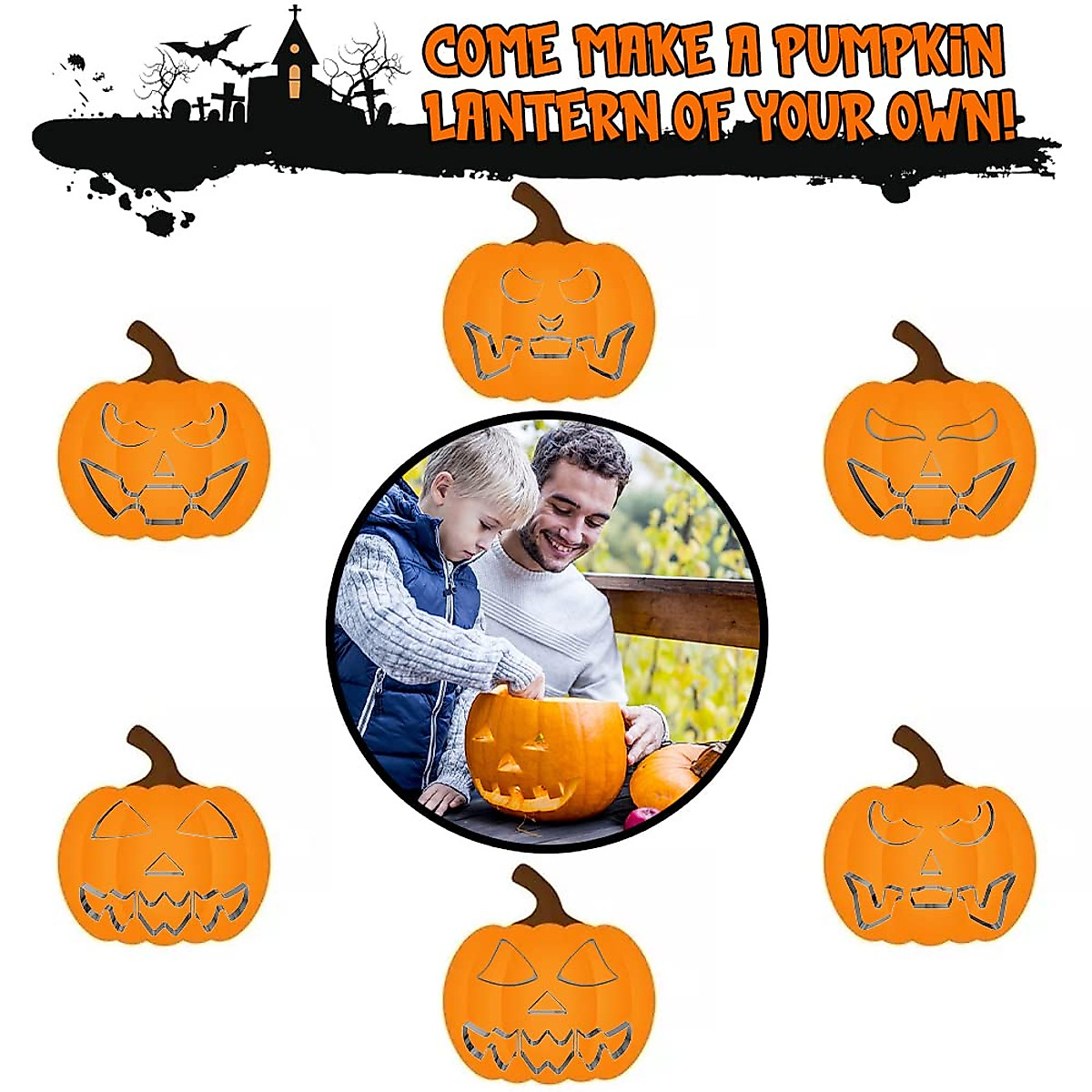 Pumpkin Carving Kit 24 PCS Pumpkin Carving Tools with Stencils Professional Pumpkin Cutting Kit with Puncher and Spoon for Kids Adults Stainless Steel DIY Pumpkin Carving Set for Halloween Decoration