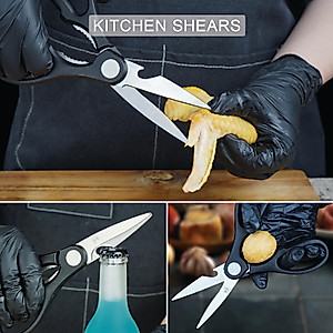 CHUSHIJI Knife Set,7 Pieces Knives Set for Kitchen,Kitchen Knife Set with Block,Razor-Sharp Stainless Steel Knife Block Set for Home Cooking, Kitchen Knives Set with Kitchen Scissors