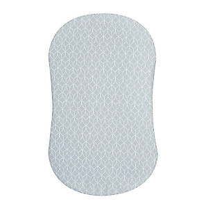 HALO DreamWeave Breathable Mesh BassiNest Mattress Replacement Pad and HALO BassiNest Fitted Sheet Morning Mist, Bundle