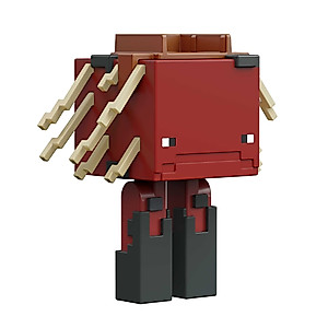 Mattel Minecraft Craft-A-Block Strider Figure, Authentic Pixelated Video-Game Characters, Action Toy to Create, Explore and Survive, Collectible Gift for Fans Age 6 Years and Older