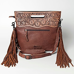 American Darling Clutch Hand Tooled Hair on Genuine Leather Western Women Bag Handbag Purse | Leather Clutch Bag | Clutch Purses for Women | Cute Clutch Bag | Clutch Purse