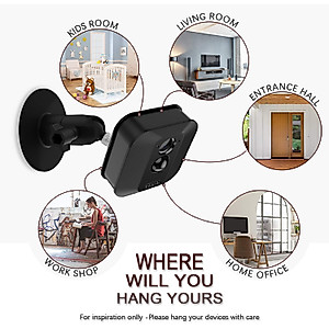 HOLACA Screwless Wall Mount Brackrt for Blink Outdoor Blink outdoor 4 Camera Blink XT2 Blink Indoor, Easy to Install, No Tools Needed, No Messy, No Drilling, Strong 3M Adhesive Mount kit(Black-1 Pack)