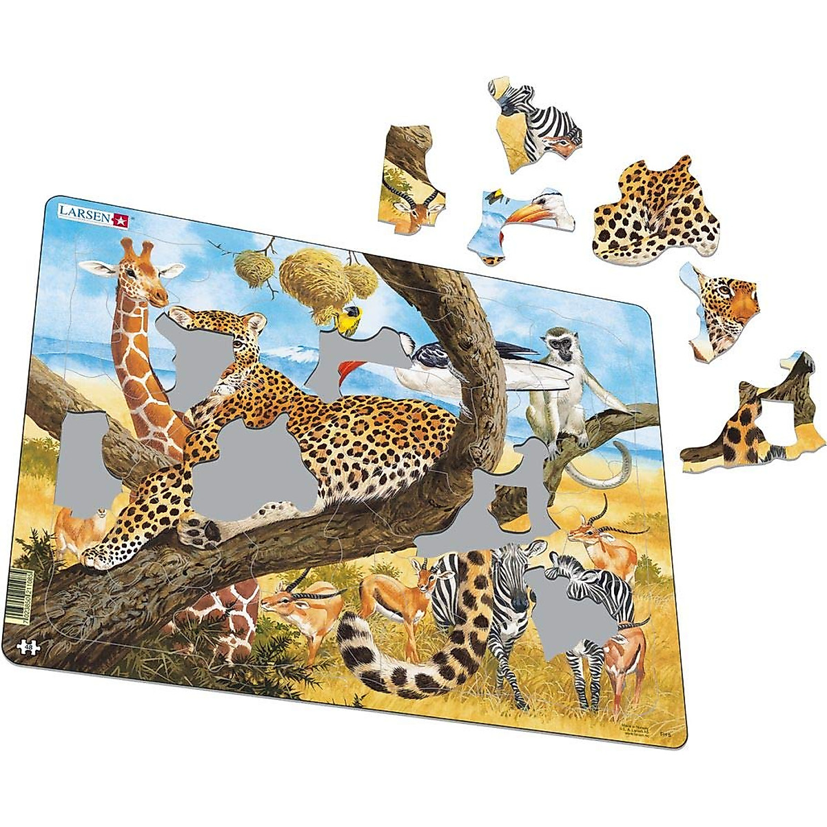 Larsen Puzzles Leopard 48 Piece Children's Jigsaw Puzzle