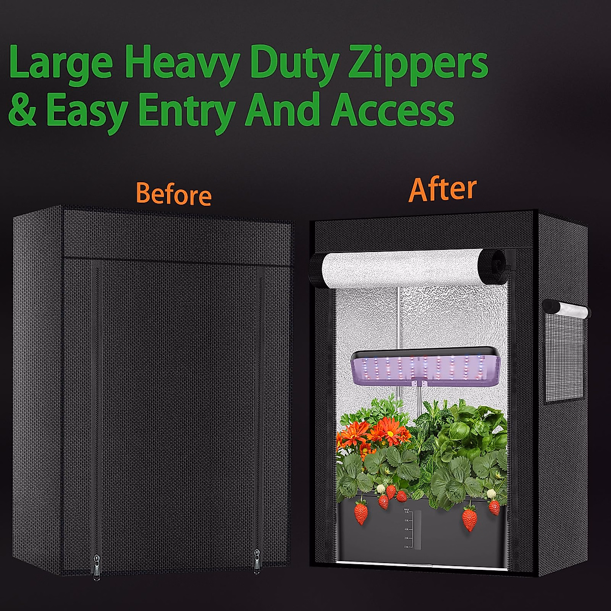 Grow Tent for Aerogarden Hydroponic Grow System,18.9''x13.7''x20.8'', Grow Machine Protective Cover,Black Indoor Hydroponic Anti-Light Complete System,High Reflective Mylar for Hydroponic Indoor Plant